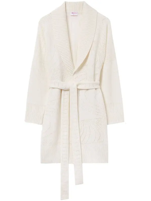 Emilio Pucci Pointelle-knit Cashmere Cardigan