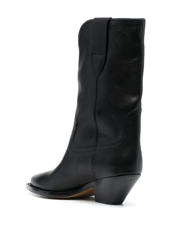 Isabel Marant Étoile Dahope 50mm Leather Cowboy Boots - Black