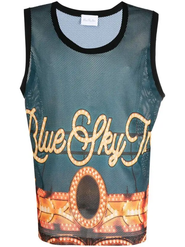BLUE SKY INN Funpark Logo-print Tank Top - Blue