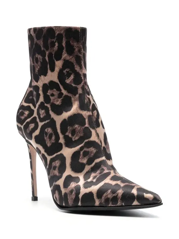 LE SILLA Eva 100mm Leopard-print Boots