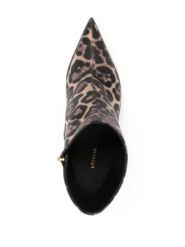 LE SILLA Eva 100mm Leopard-print Boots