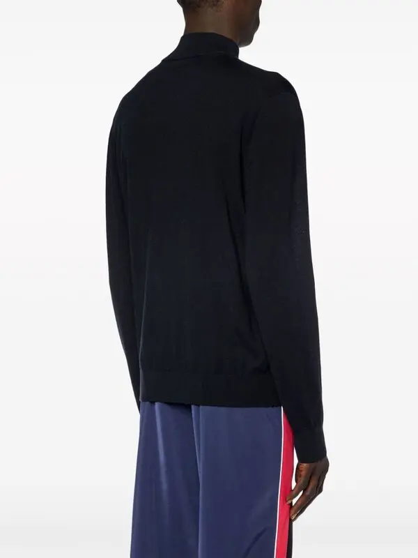 DIESEL® K-gil Logo-embroidered Wool Jumper - Black
