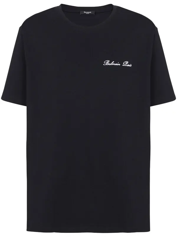 Balmain Logo-embroidered Cotton T-shirt