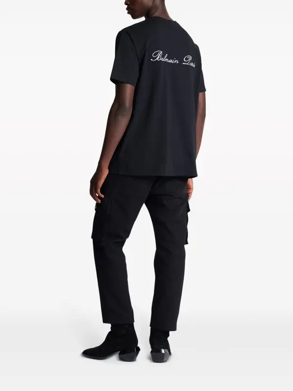 Balmain Logo-embroidered Cotton T-shirt