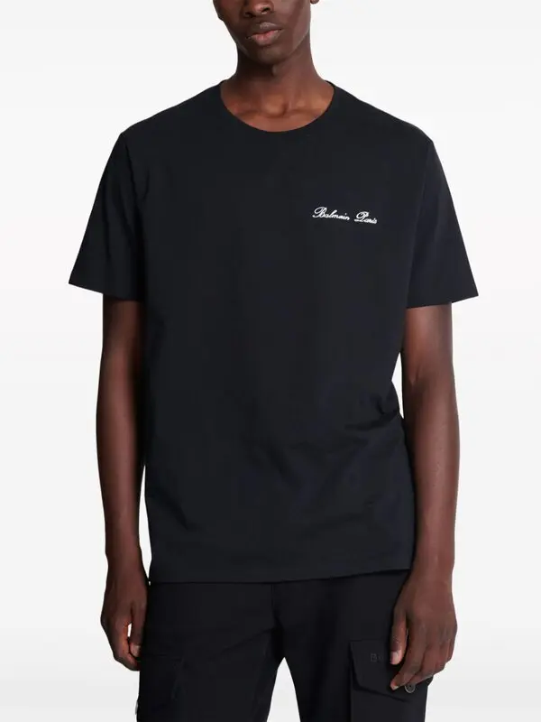 Balmain Logo-embroidered Cotton T-shirt