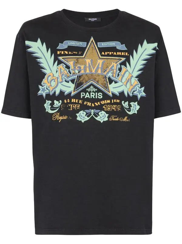 Balmain Western-print Cotton T-shirt