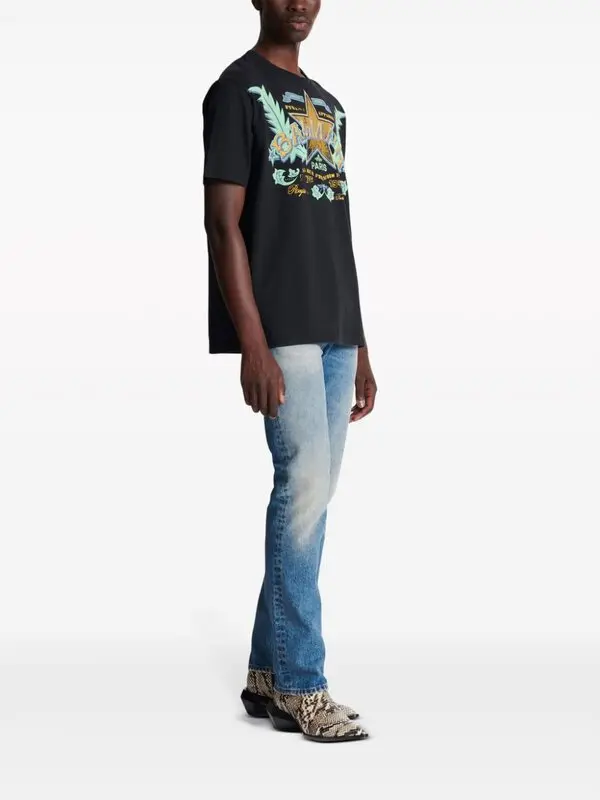 Balmain Western-print Cotton T-shirt