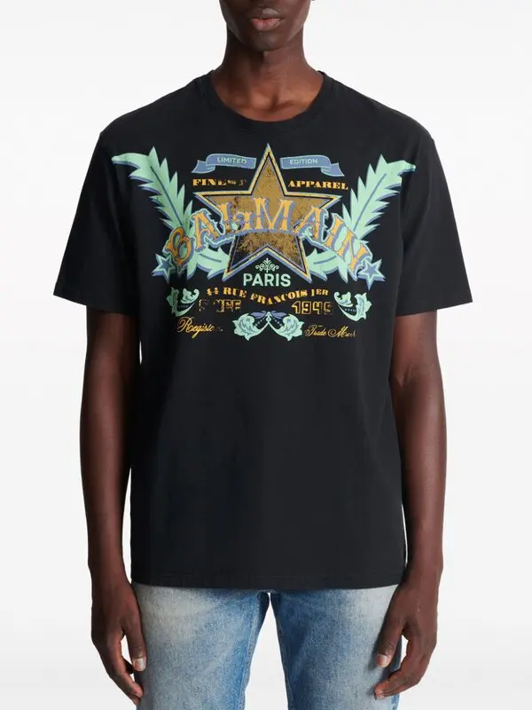 Balmain Western-print Cotton T-shirt