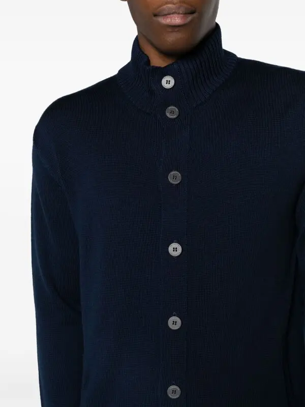 BALLANTYNE High-neck Wool Cardigan