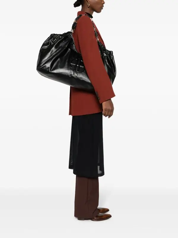 ANINE BING Logo-embossed Leather Tote Bag
