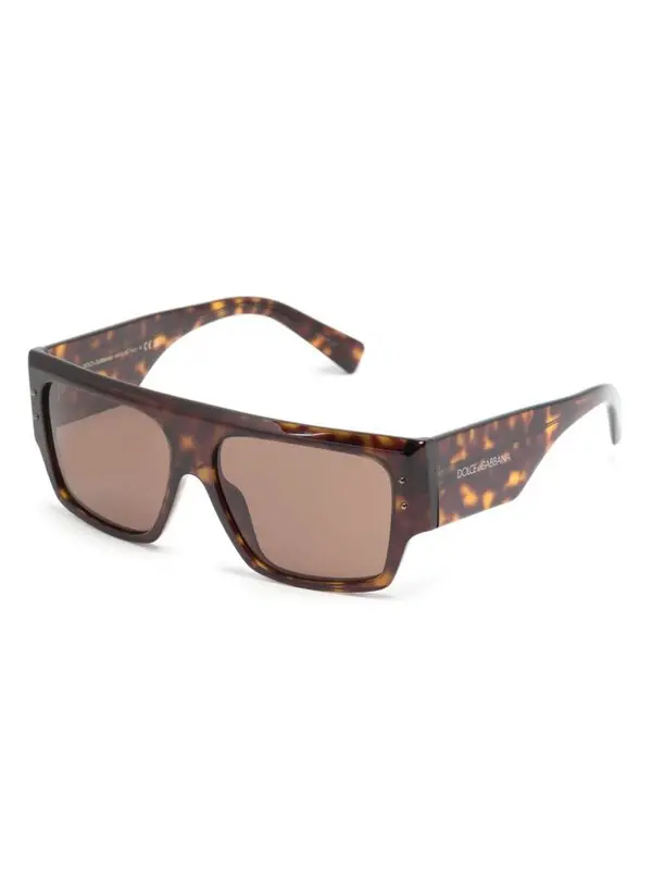 Dolce & Gabbana Tortoiseshell Rectangle-frame Sunglasses