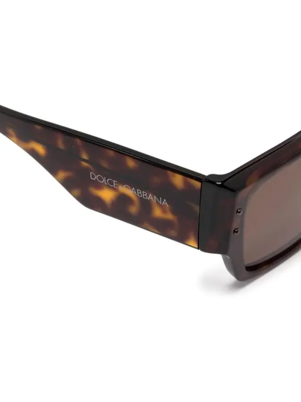 Dolce & Gabbana Tortoiseshell Rectangle-frame Sunglasses
