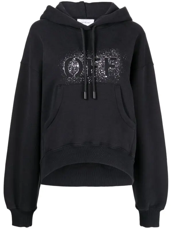 Off-White Spray-paint Logo Cotton Hoodie