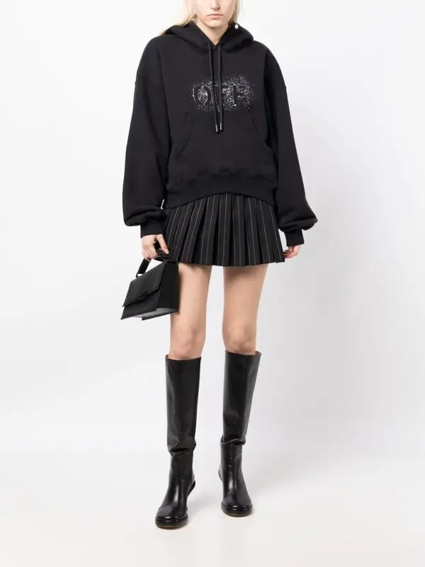 Off-White Spray-paint Logo Cotton Hoodie