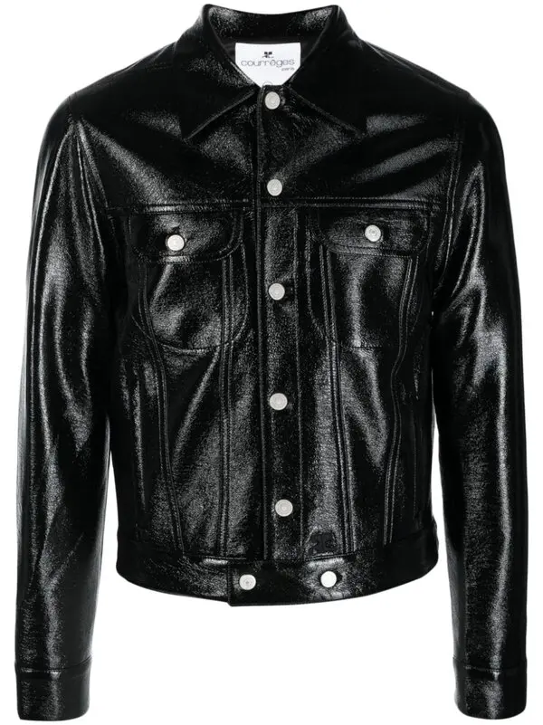 COURREGES Faux-leather Jacket - Black