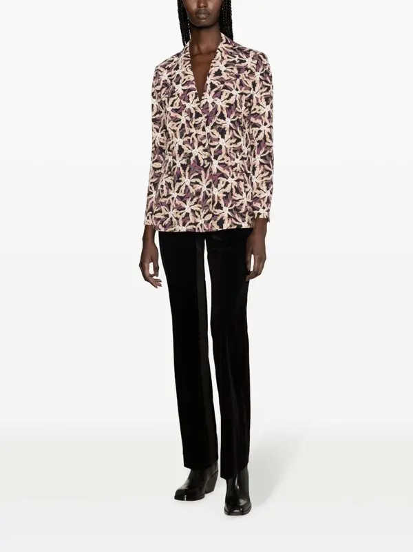 Diane Von Furstenberg Floral-pattern Double-breasted Blazer