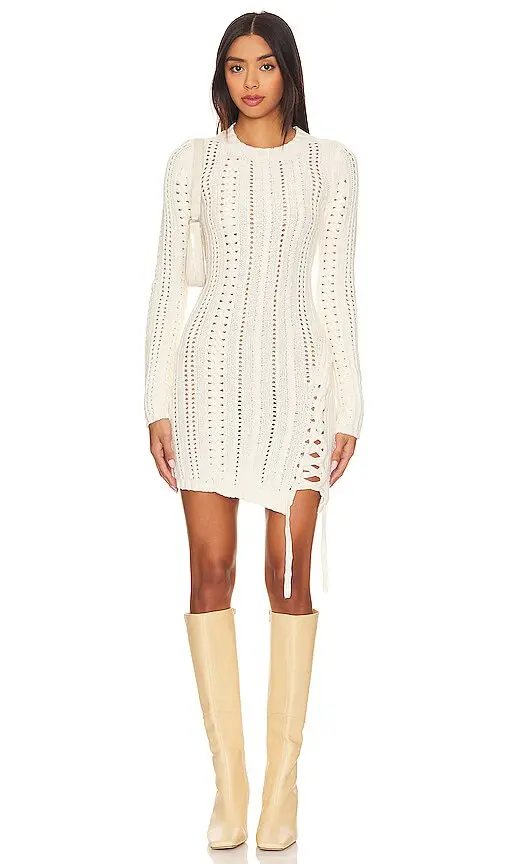 CAMILA COELHO Anira Cable Knit Dress