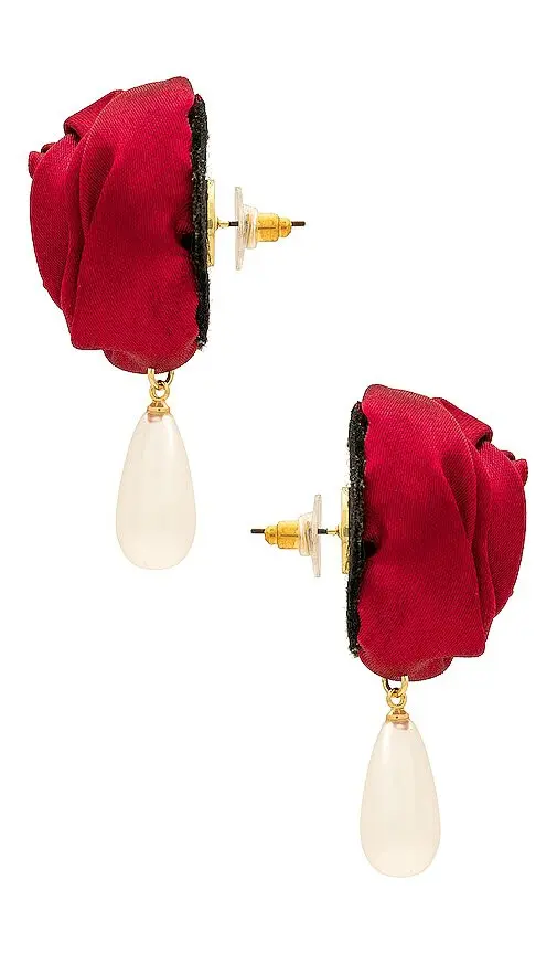 PETIT MOMENTS Rosette Pearl Drop Earrings