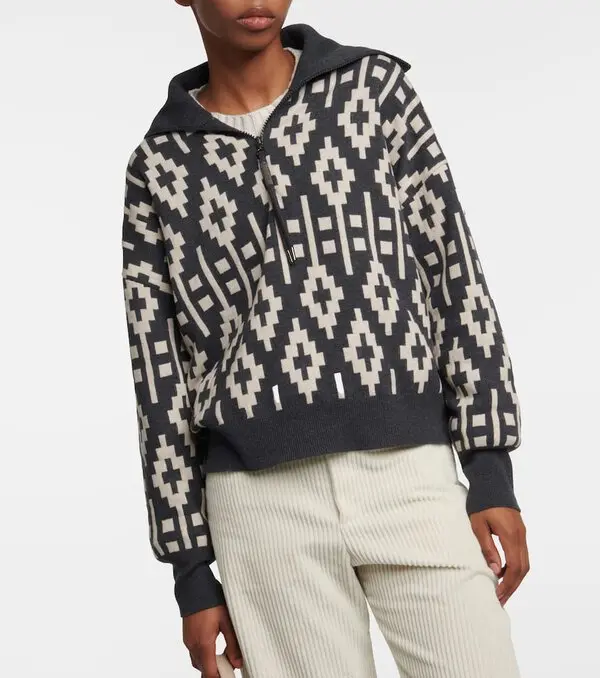 Brunello Cucinelli Jacquard Wool-blend Sweater