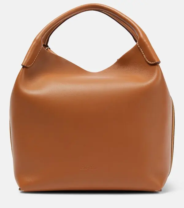 Loro Piana Bale Leather Shoulder Bag