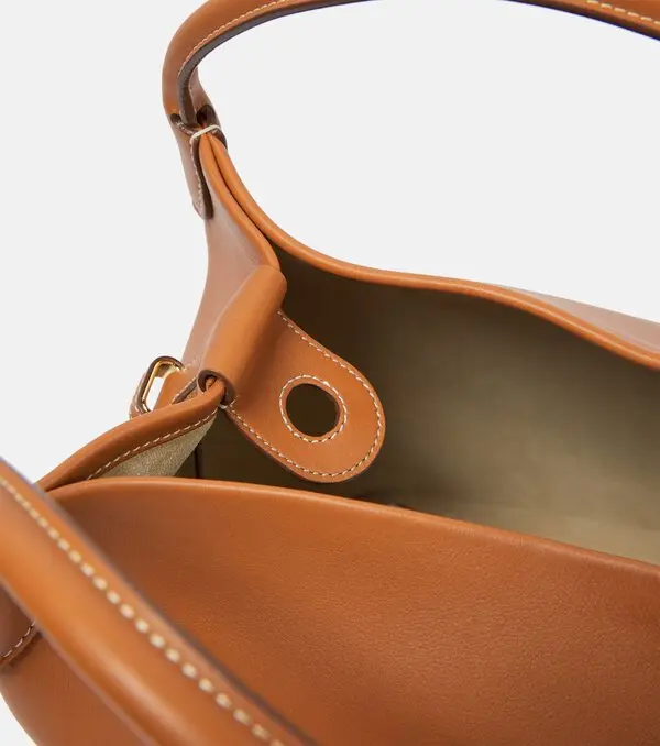 Loro Piana Bale Leather Shoulder Bag - Beige