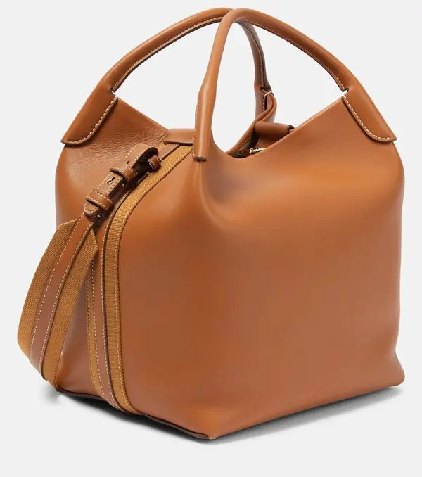 Loro Piana Bale Leather Shoulder Bag