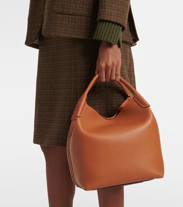 Loro Piana Bale Leather Shoulder Bag