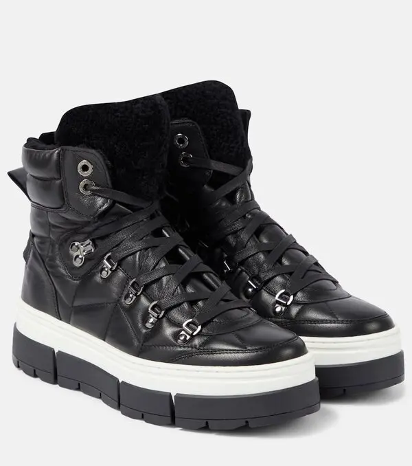 Bogner Vaduz Shearling-lined Leather Boots - Black