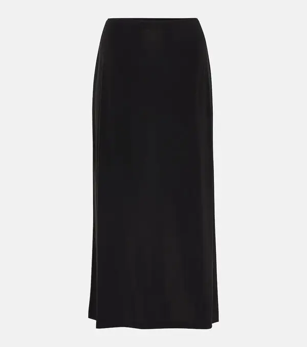 Vince Jersey Midi Skirt - Black