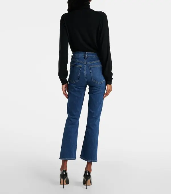 FRAME Le High Straight Cropped Jeans - Blue
