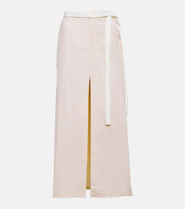 SIR. Dune Mid-rise Maxi Skirt - White