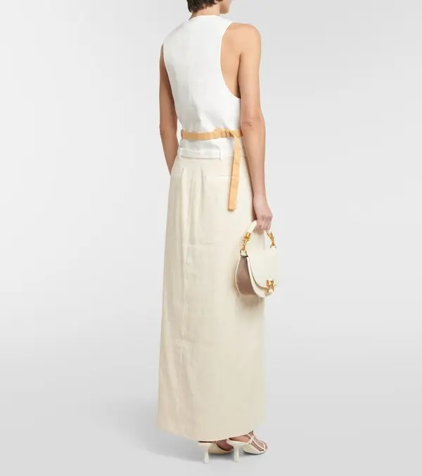 SIR. Linen-blend Maxi Skirt