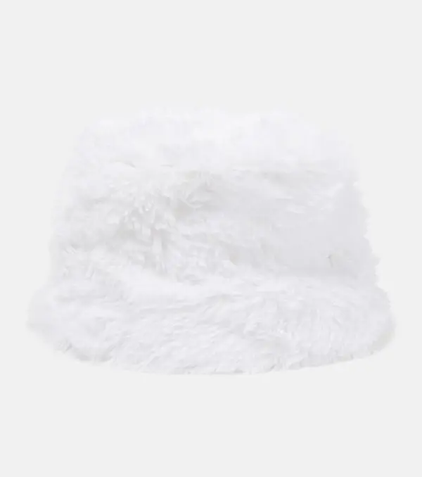Ruslan Baginskiy Faux Fur Bucket Hat - White