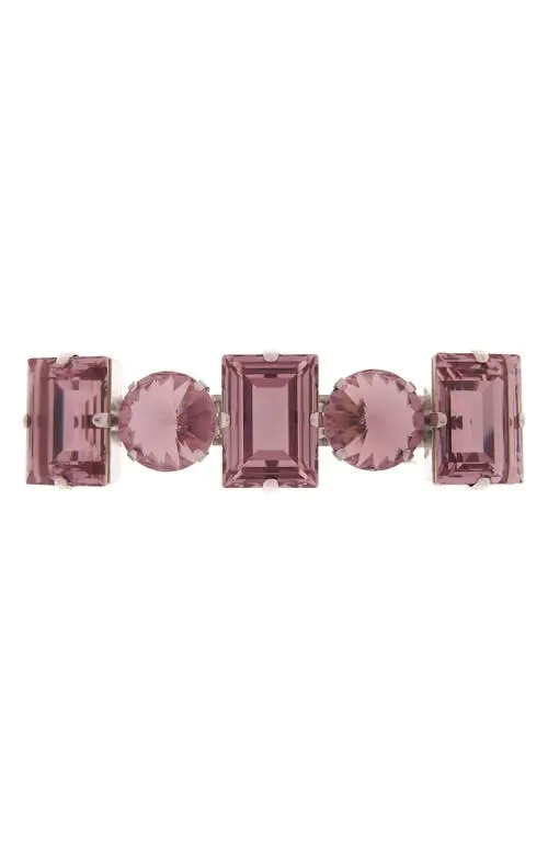 L. Erickson Sienna Swarovski Crystal Barrette - Lt Amethyst/silver