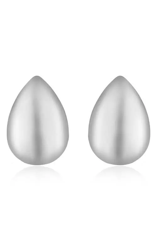 Ettika Teardrop Stud Earrings - Rhodium