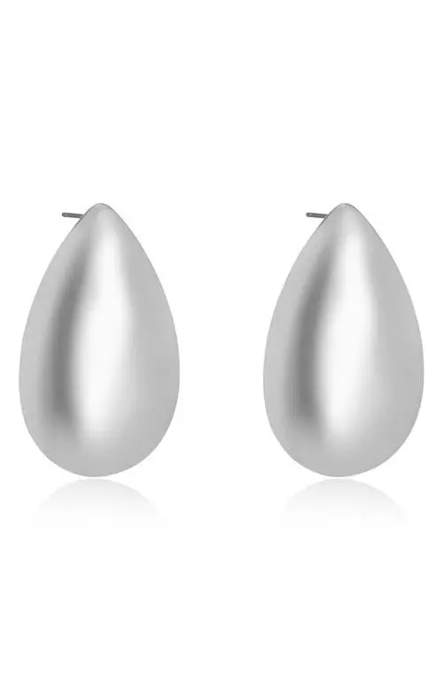 Ettika Teardrop Stud Earrings - Rhodium