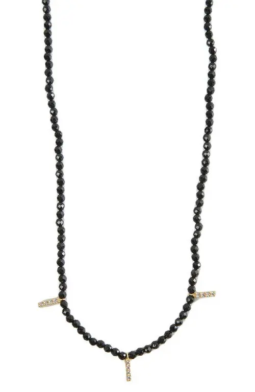 Argento Vivo Onyx & Cubic Zirconia Necklace - Black