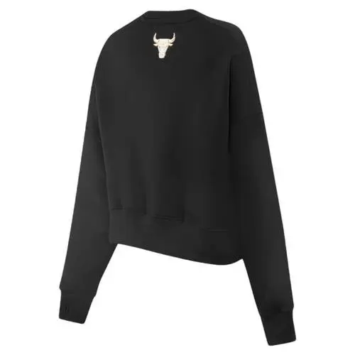 PRO STANDARD Chicago Bulls Glam Cropped Pullover Sweatshirt