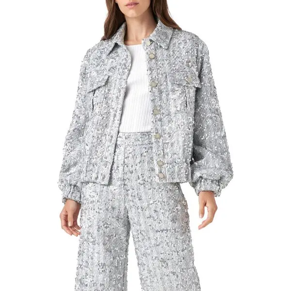 English Factory Sequin Tweed Jacket