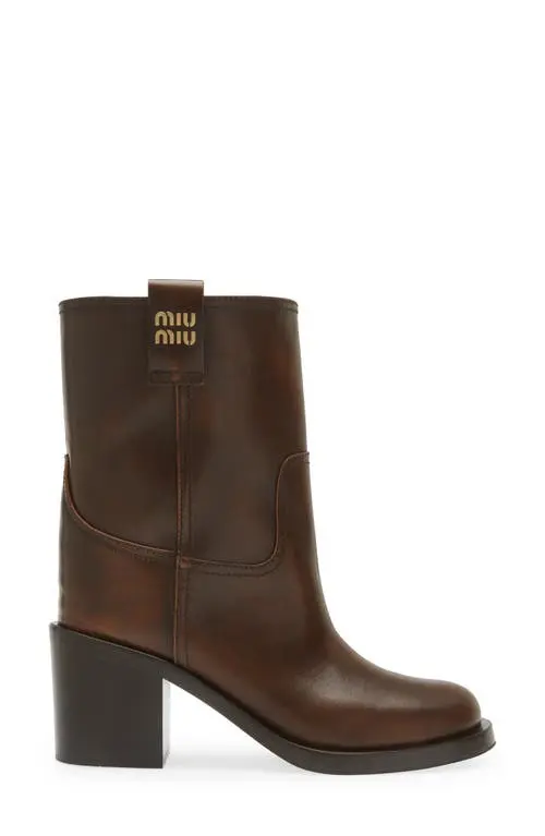 Miu Miu Block Heel Bootie
