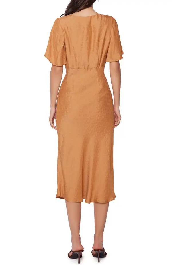 Lost + Wander Sierra Jacquard Midi Dress In Bronze - 61% Off | Editorialist