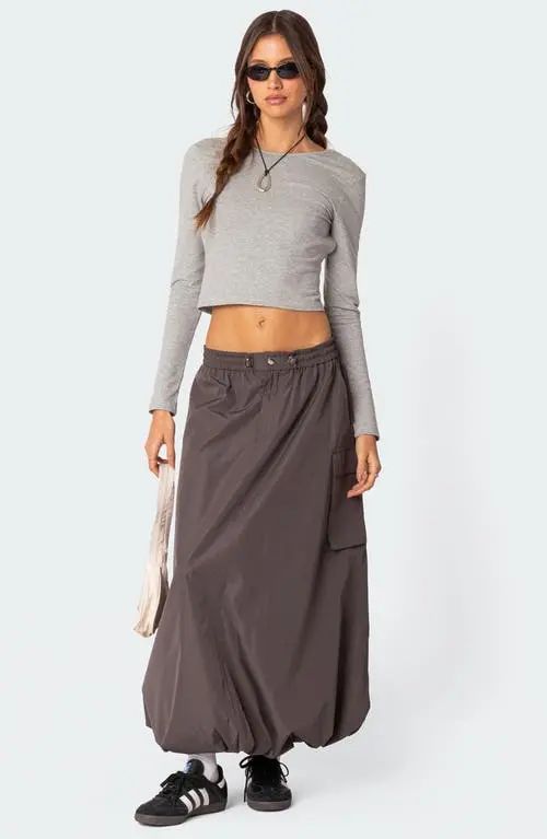 EDIKTED Bubble Hem Maxi Skirt