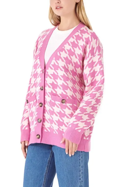 English Factory Houndstooth Cardigan