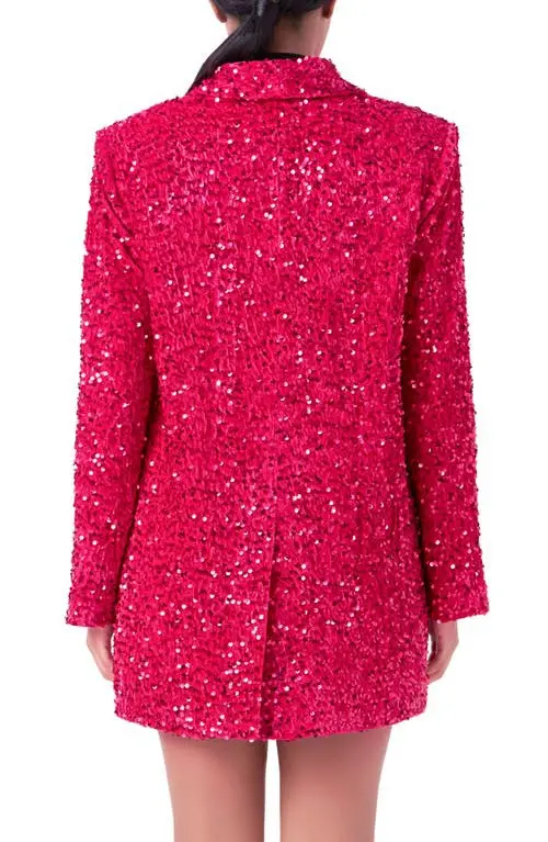 Endless Rose Sequined Velvet Blazer
