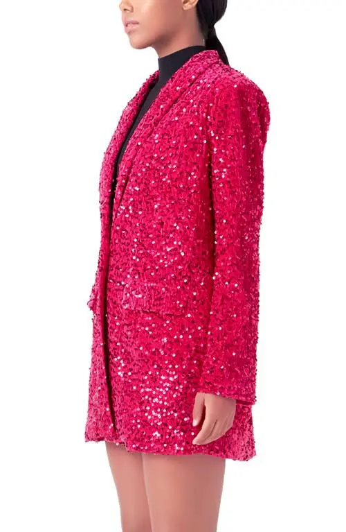 Endless Rose Sequined Velvet Blazer