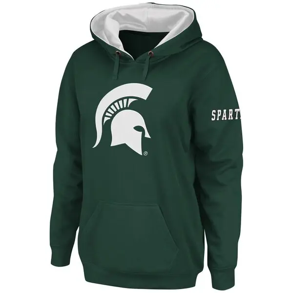 STADIUM ATHLETIC Michigan State Spartans Big Logo Pullover Hoodie