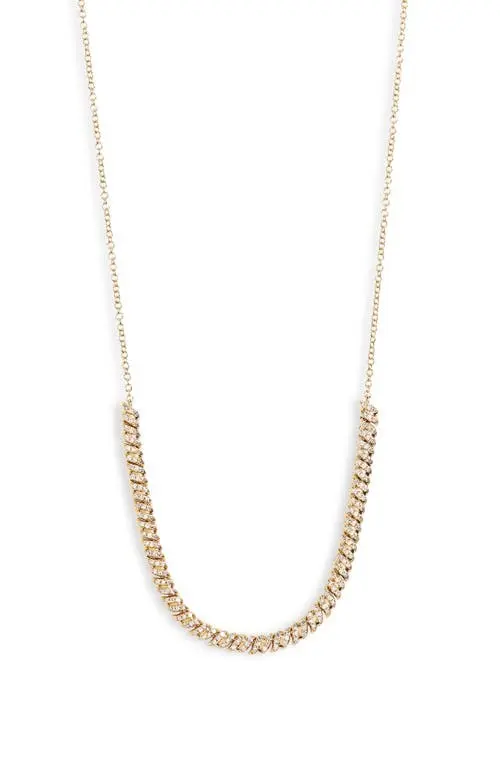 Ef Collection Diamond Twist Frontal Necklace - Yellow Gold