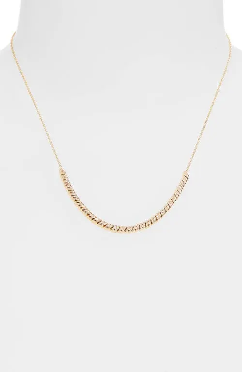 Ef Collection Diamond Twist Frontal Necklace