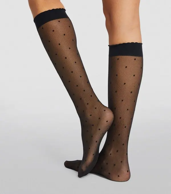 Falke Polka Dot Pop Socks - Black