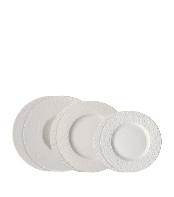VILLEROY & BOCH Porcelain Manufacture Rock Plate Set - White